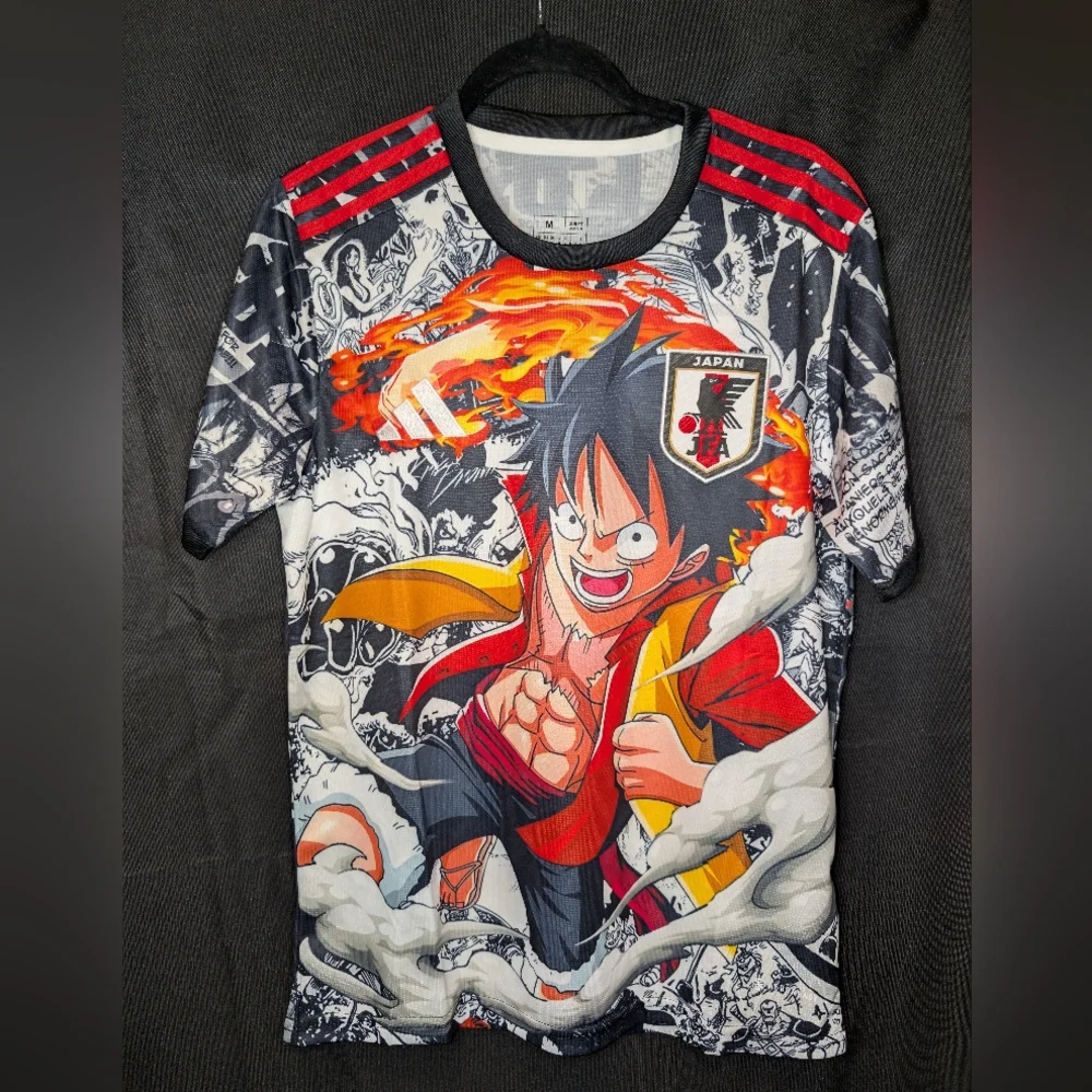 adidas | Shirts | Adidas X Japan Jfa X One Piece Soccer Jersey Luffy ...